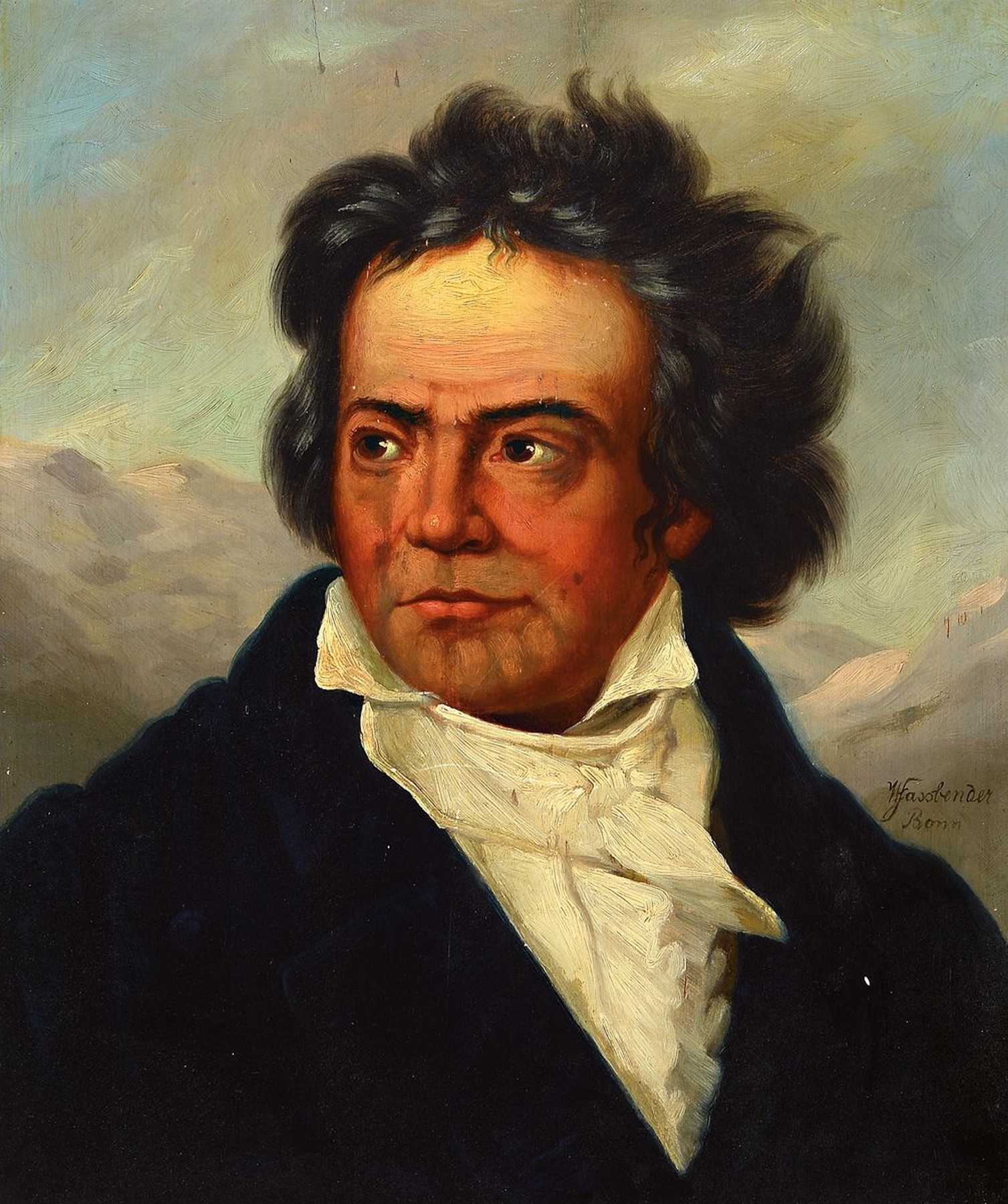 Willy Fassbender | portrait of Ludwig van Beethoven (1927) | MutualArt