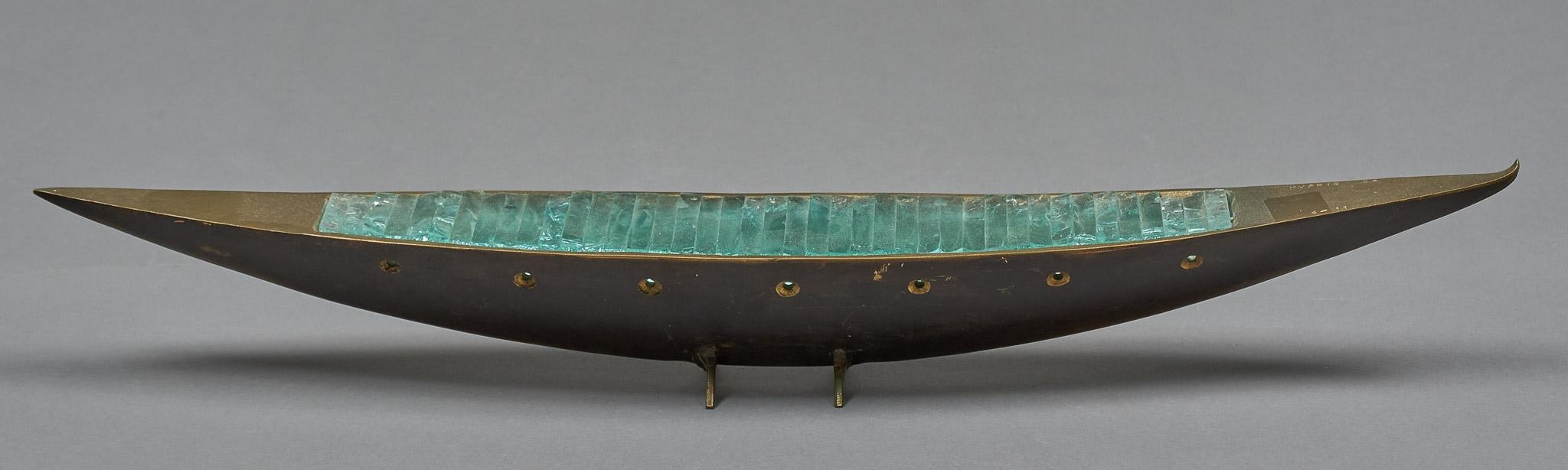 Yorgos Kypris | bronze and glass sculpture depicting a ship (1996 ...