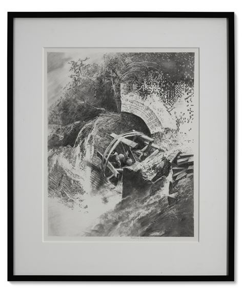 Mark Tansey | Repairing the Wheel (1996) | MutualArt