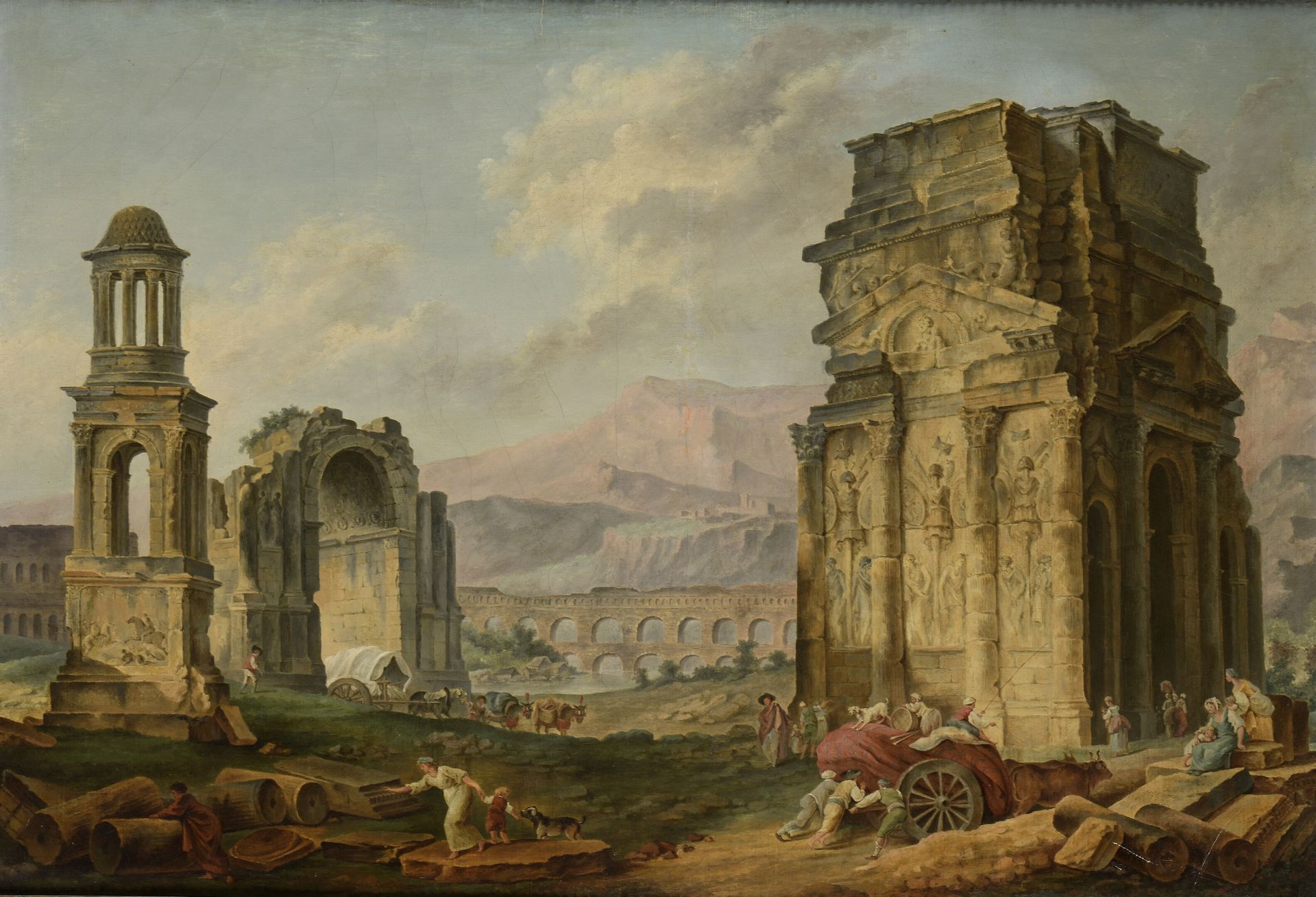 Hubert Robert | L'Arc de triomphe et le Théâtre d'Orange | MutualArt
