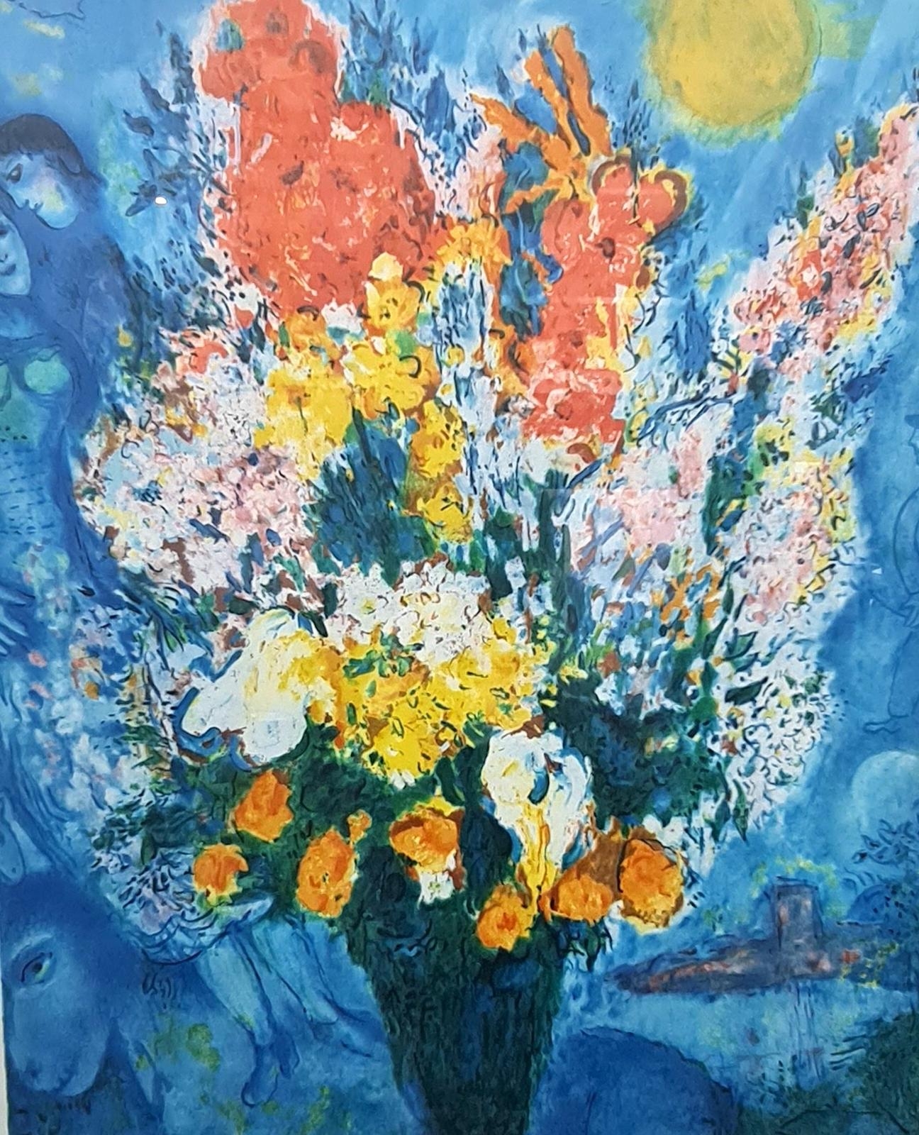 Marc Chagall | FLOWER STILL LIFE WITH LOVERS | MutualArt