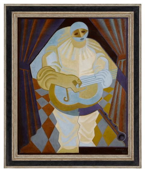 Juan Gris | Le pierrot à la guitare (1922) | MutualArt
