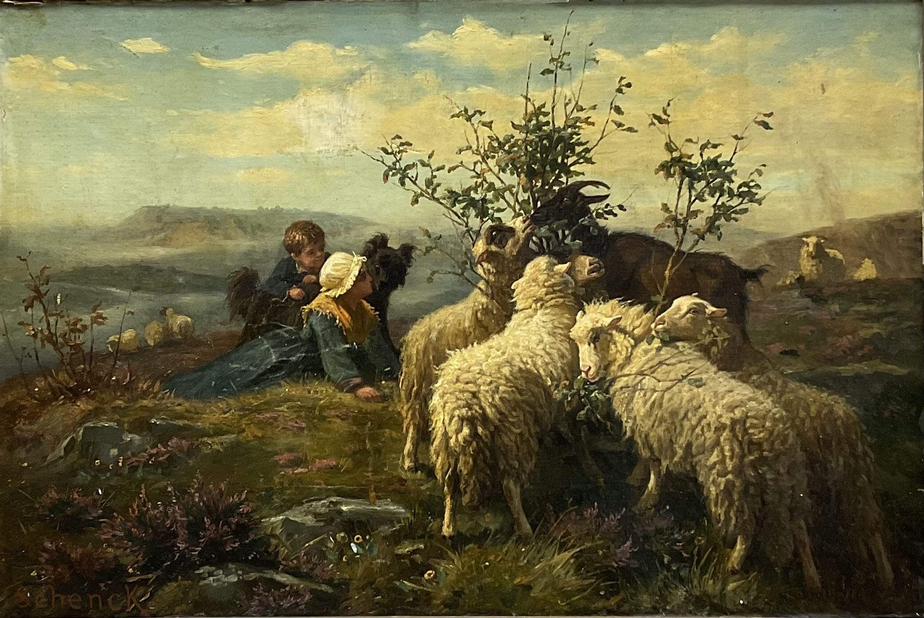 August Friedrich Albrecht Schenck | Sheep and Goats with the Shepherd's ...