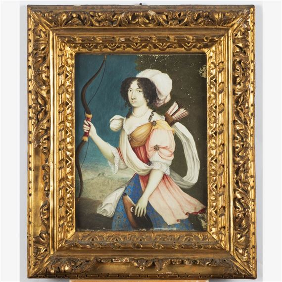 Josef Werner the Younger | Portrait de femme en diane chasseresse et ...