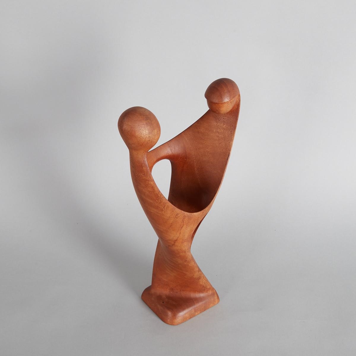 Simon Randers | A 1960s Teak Lovers Embraced Sculpture by Simon Randers ...