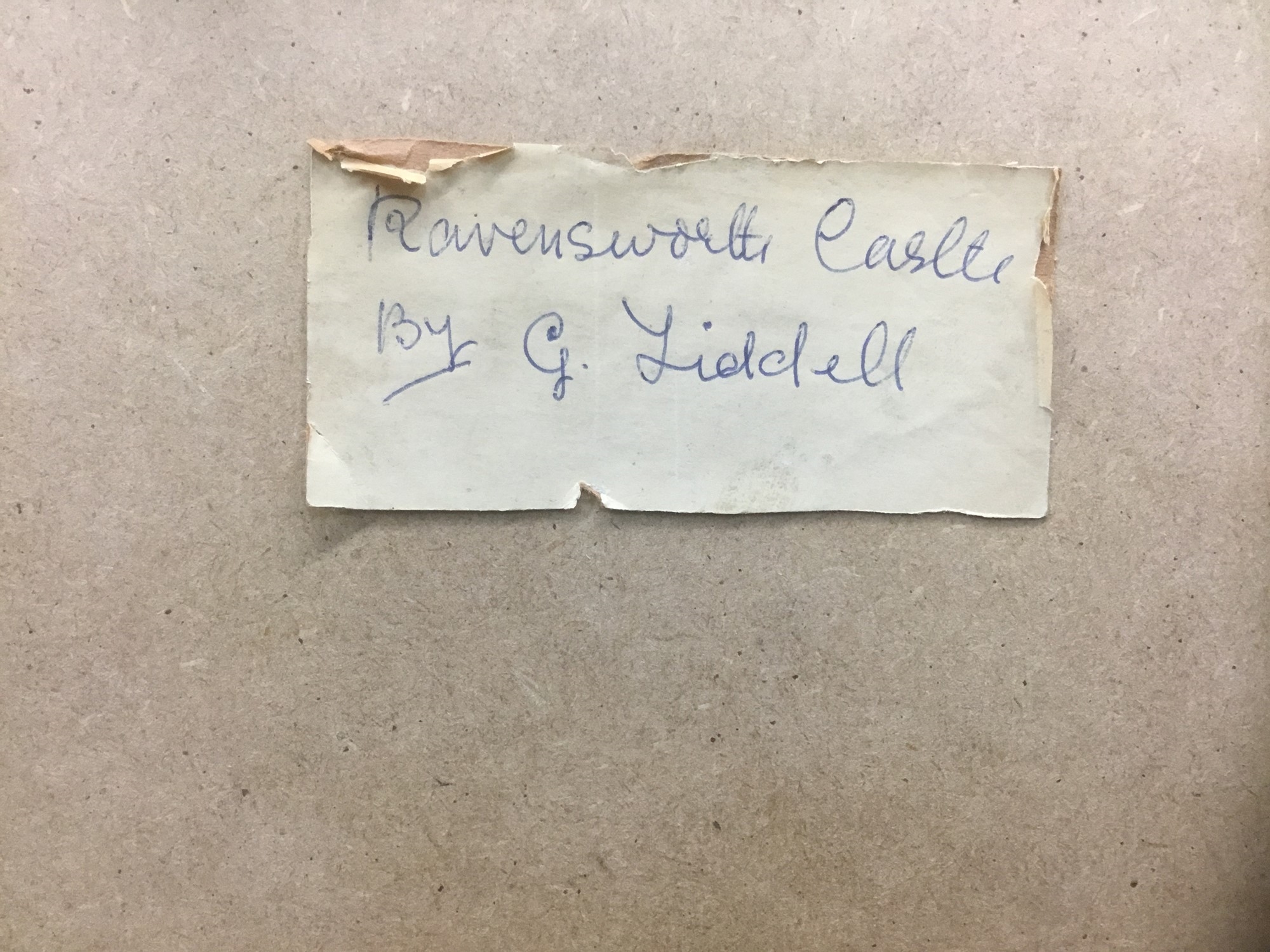 George Liddell Johnston | Victorian watercolour of Ravensworth castle ...