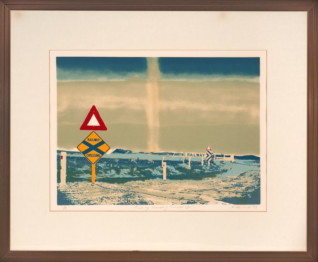 Keith Howard | Railway Crossing Landscape (1977) | MutualArt