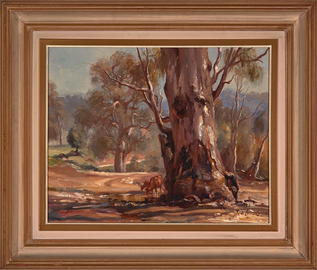 Reg Campbell | Cattle & Afternoon Light at Glanmire Near Bathurst ...