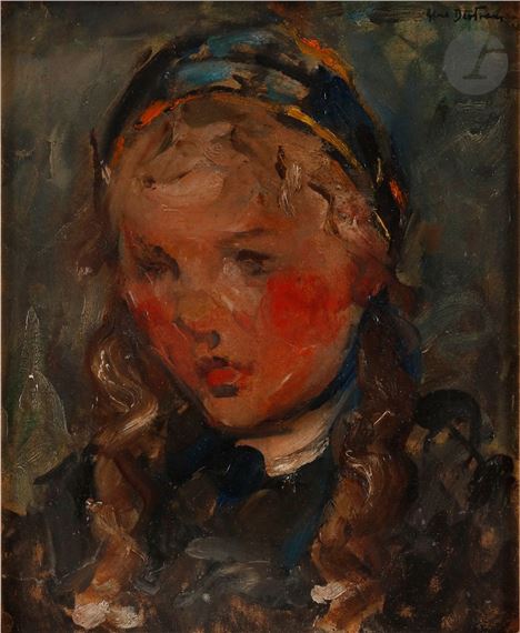 Abel Bertram | Portrait of a young girl | MutualArt
