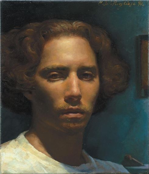 Christopher Pugliese | Self Portrait in Blue (1968) | MutualArt