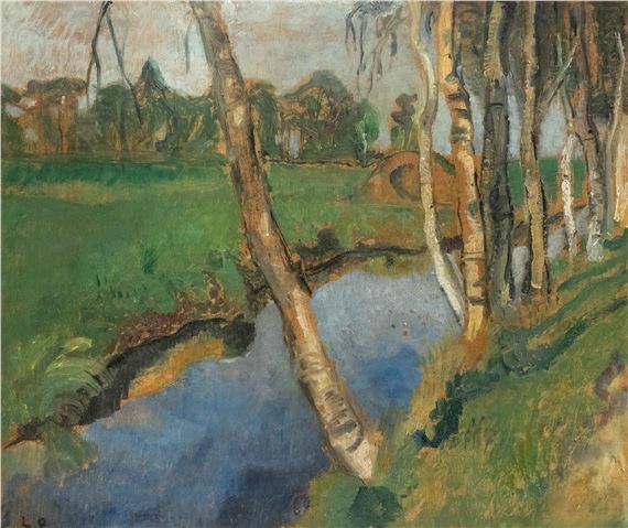 Lisel Oppel | birches at the moor canal. | MutualArt