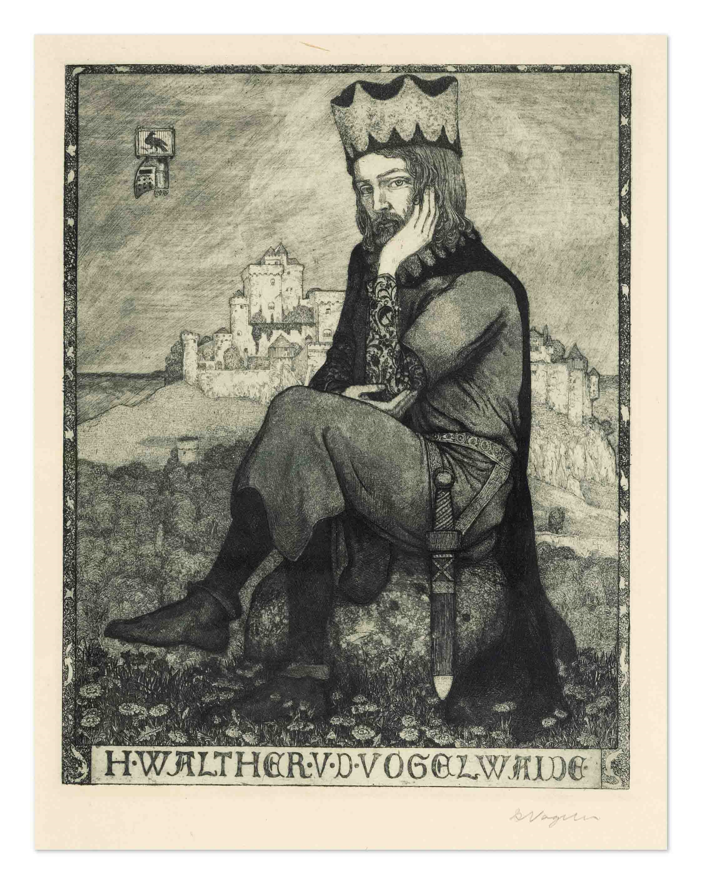 Heinrich Vogeler | Walther von der Vogelweide. (1907) | MutualArt