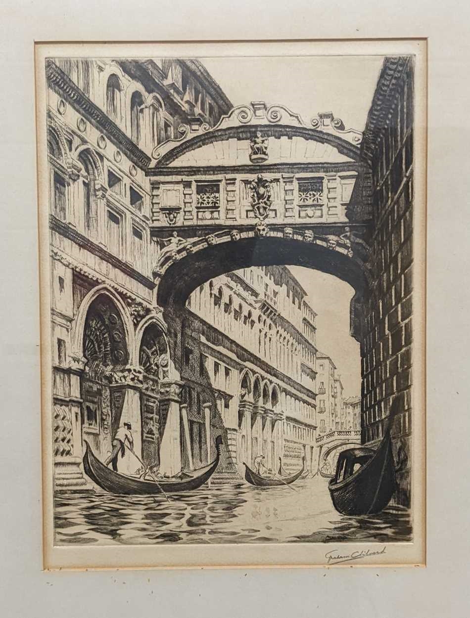 Graham Clilverd | - Three etchings of Italy - The bridge of sighs ...