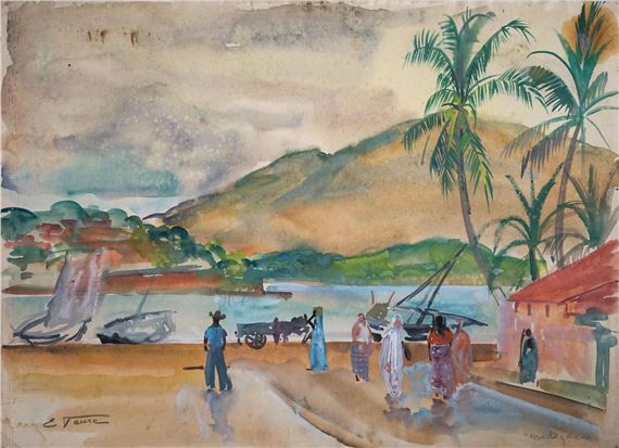 Elisabeth Faure | Plage animée | MutualArt