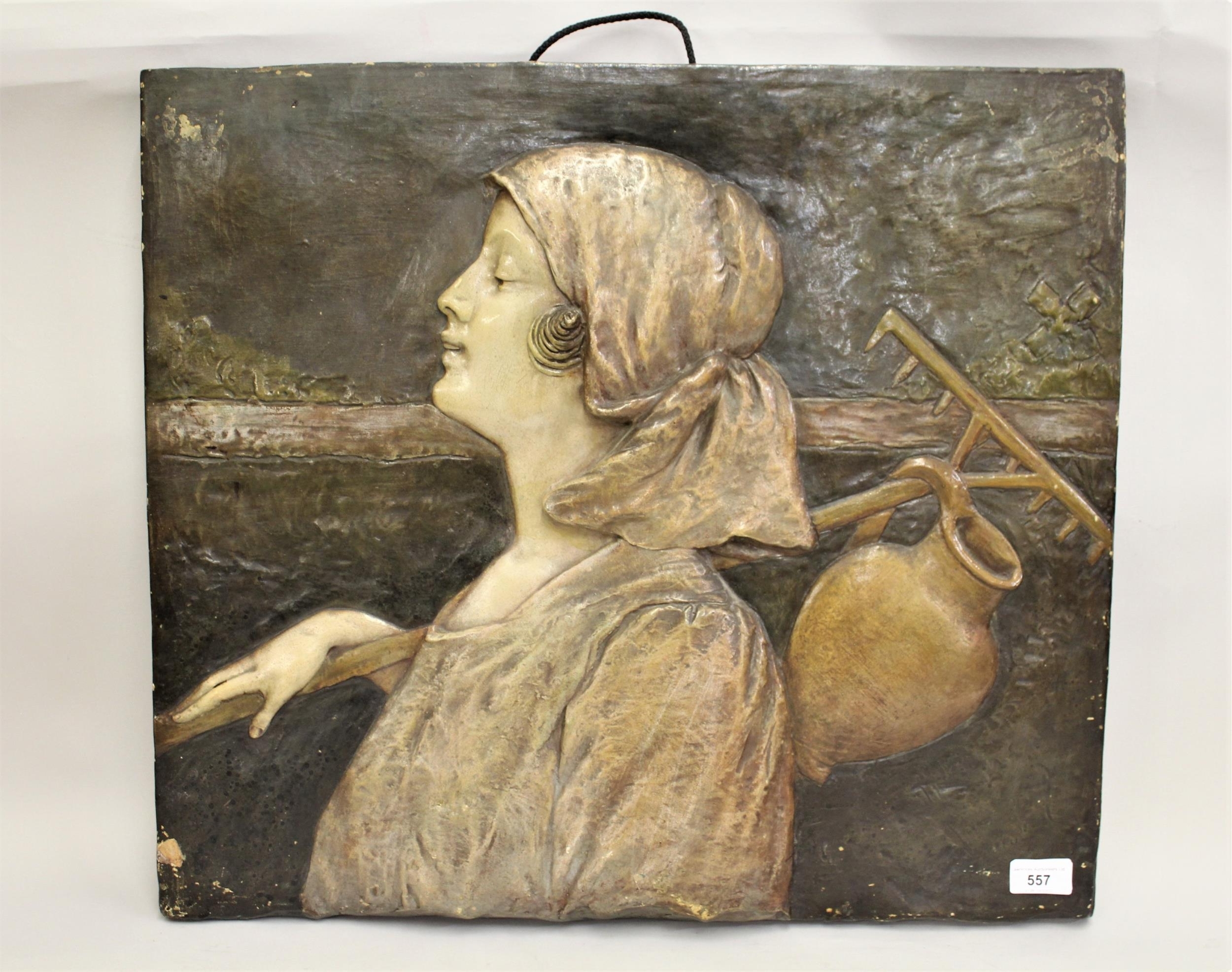 Austrian School, 19th Century | Portrait of a Dutch girl carrying a ...