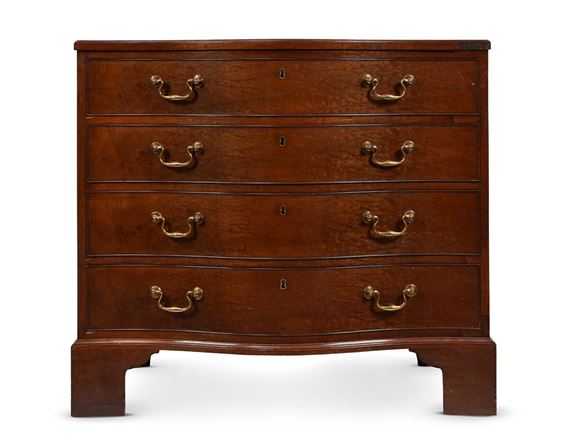 Thomas Chippendale | AN EARLY GEORGE III MAHOGANY SERPENTINE COMMODE ...