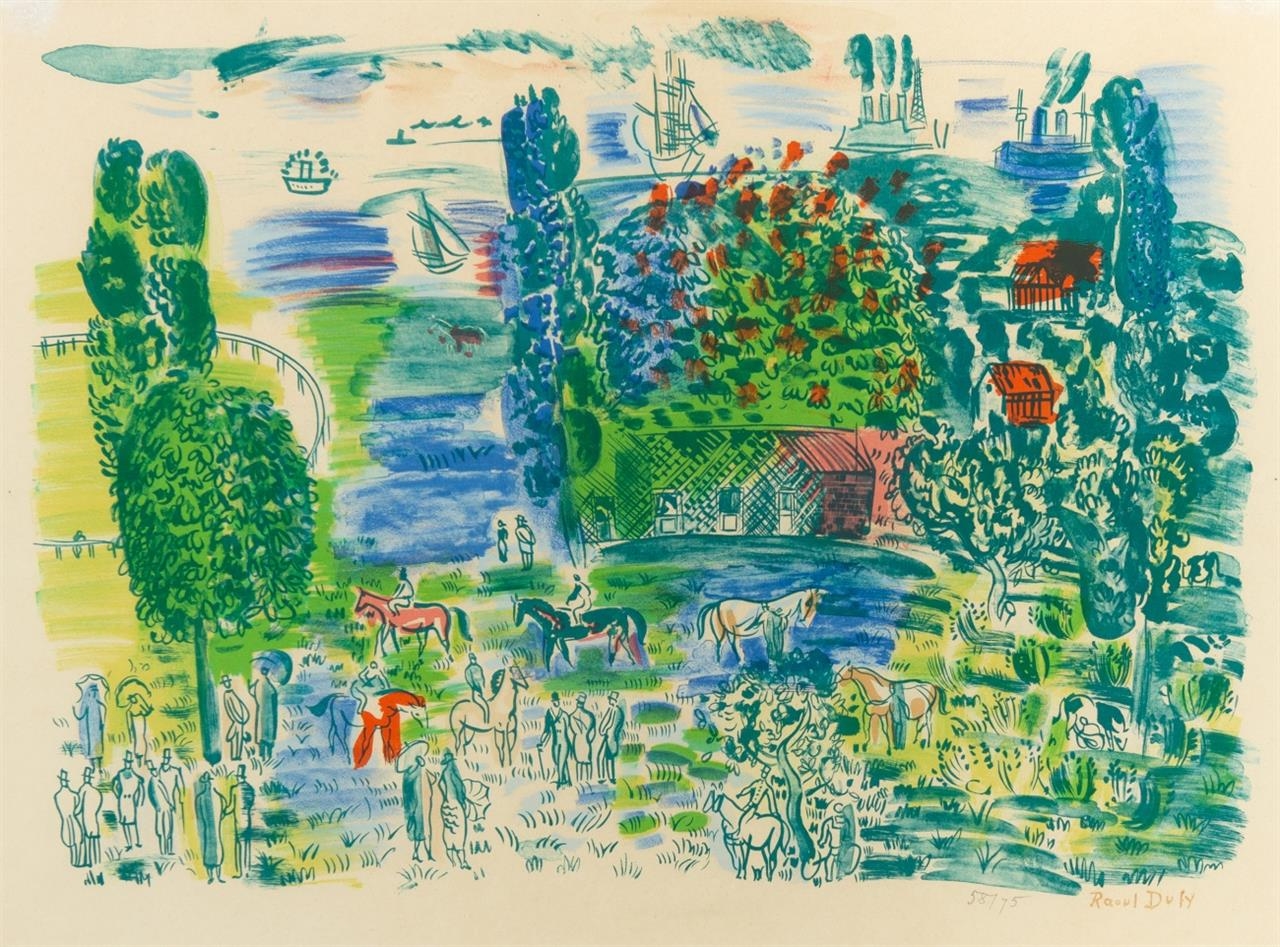 Raoul Dufy | AVANT LES COURSES DEAUVILLE (1935) | MutualArt