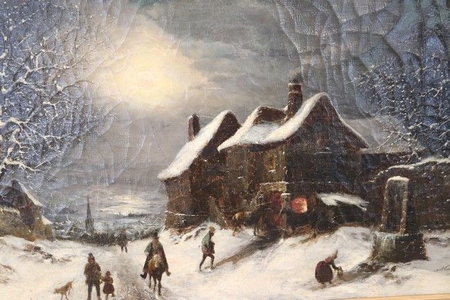 Louis-Claude Malbranche | Halte nocturne de voyageurs dans un paysage ...