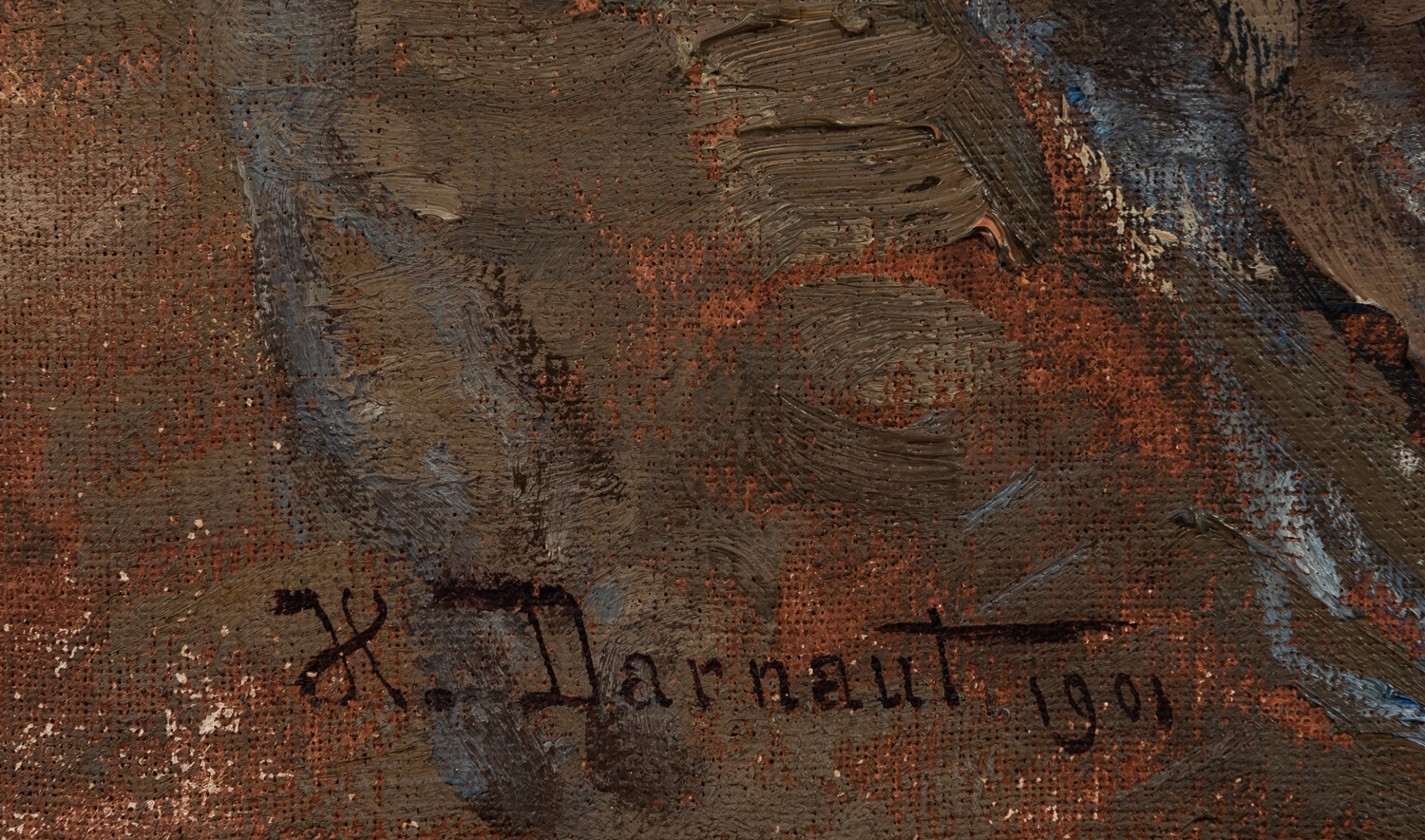 Hugo Darnaut | Woodland Path in Dappled Sunlight (1901) | MutualArt