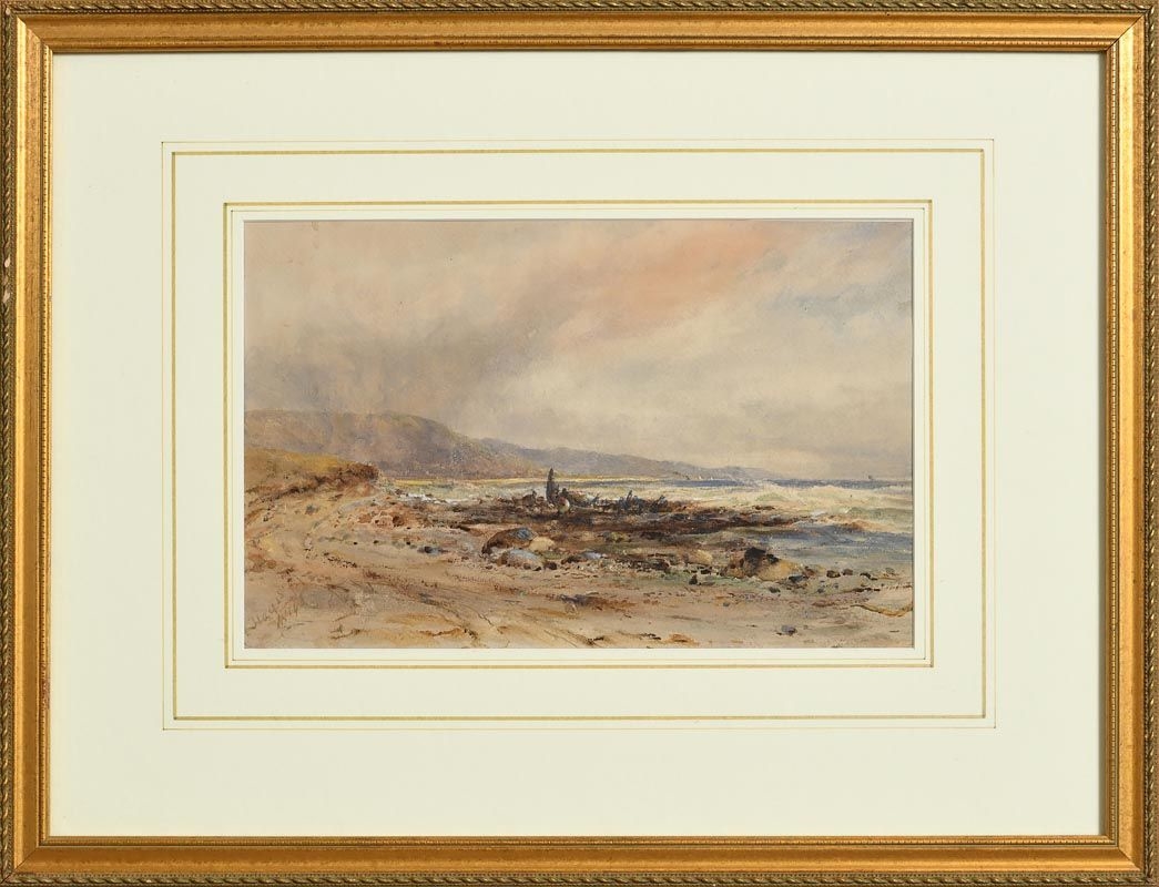 Edwin Hayes | Coastal Scene with Figures (1874) | MutualArt