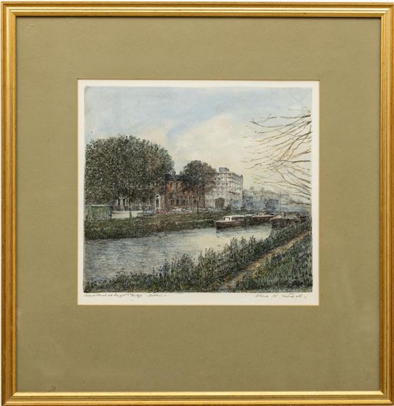 Flora H. Mitchell | Grand Canal at Baggot Street Bridge, Dublin | MutualArt