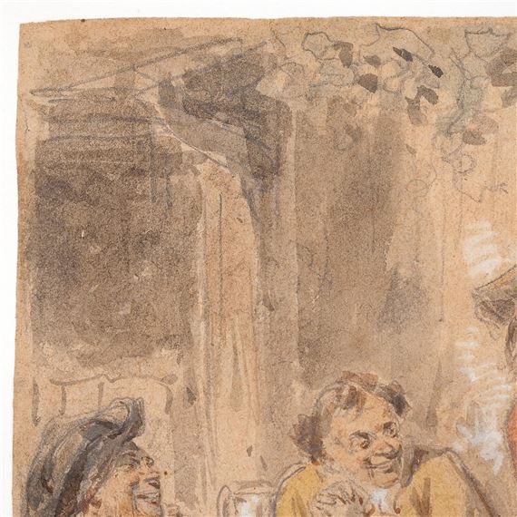 Louis Huard | Showing a scene of three men drinking | MutualArt