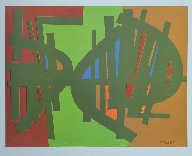 Edgard Pillet | Colour Offsets. (1956) | MutualArt
