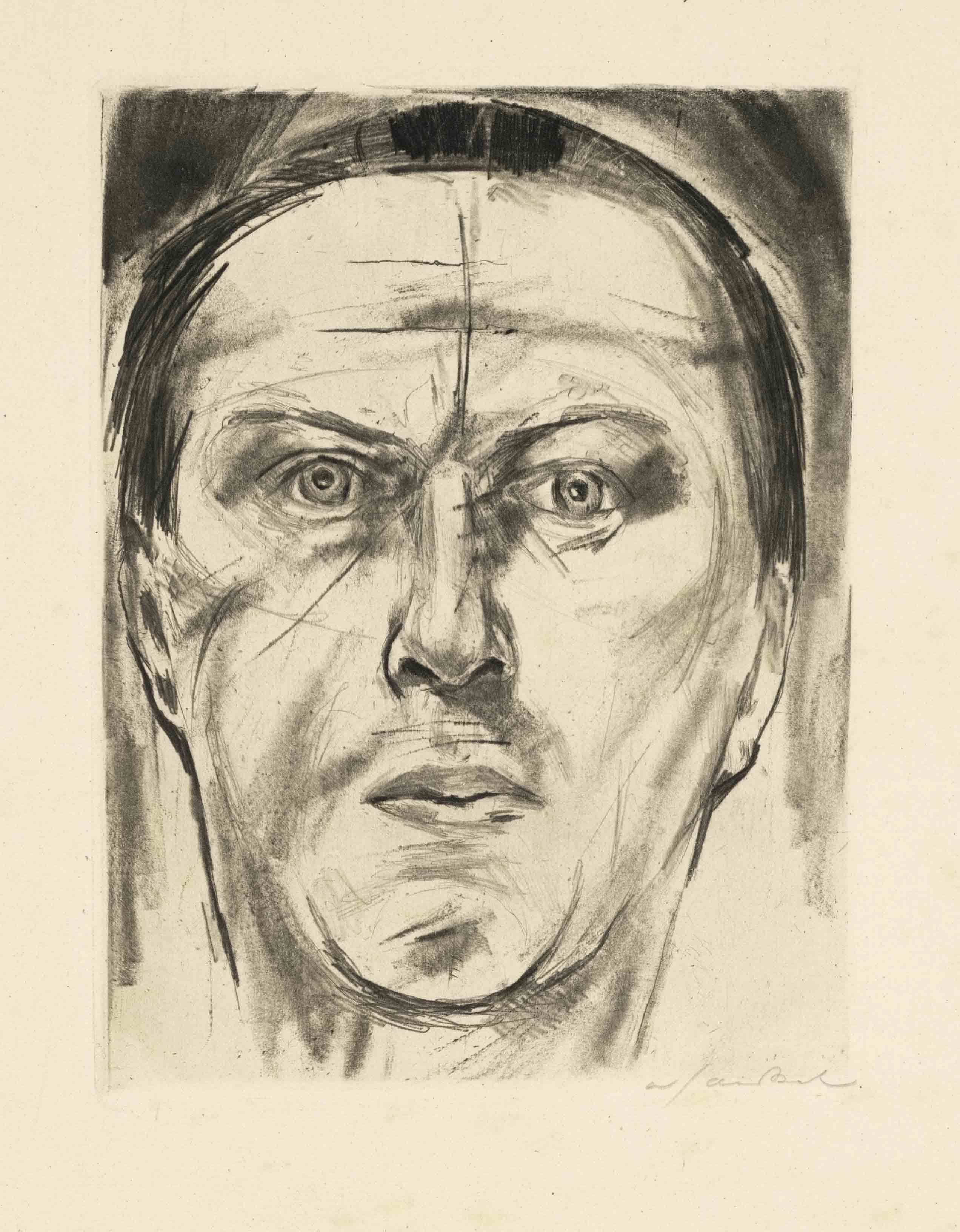 Willy Jaeckel | Self-portrait en face | MutualArt