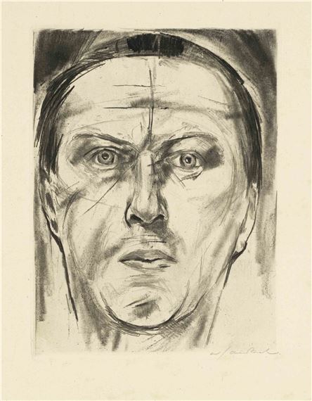 Willy Jaeckel | Self-portrait en face | MutualArt