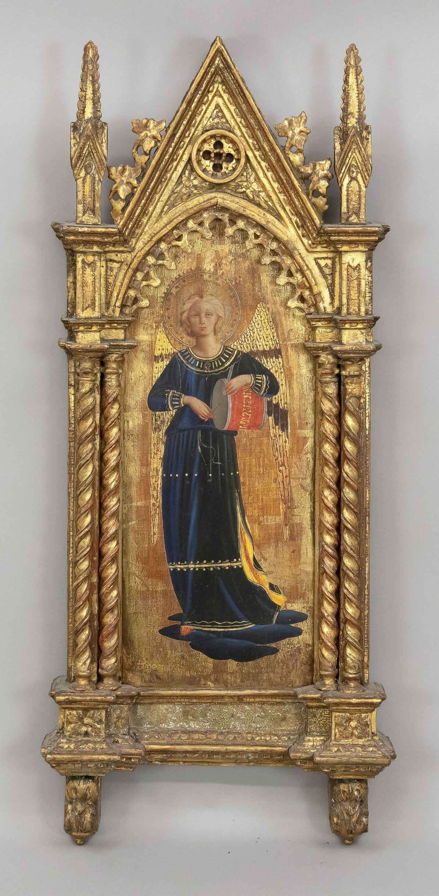 Fra Angelico | Angel with drum in the style of the early Renaissance ...