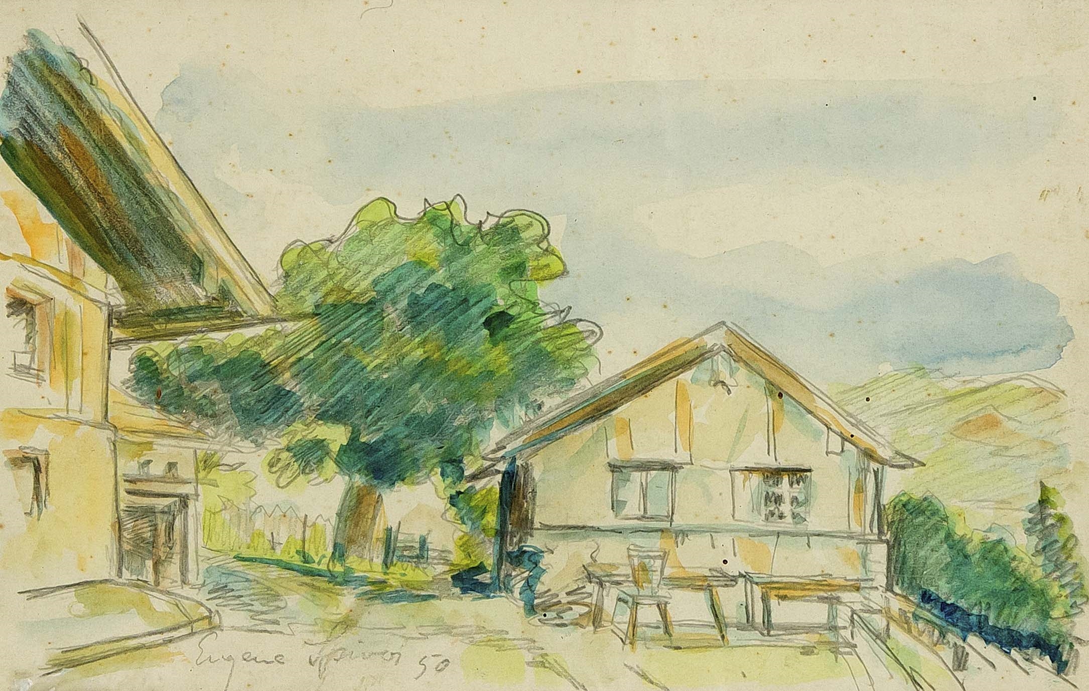 Eugen Spiro | German-American portrait and landscape painter. Farmhouse ...