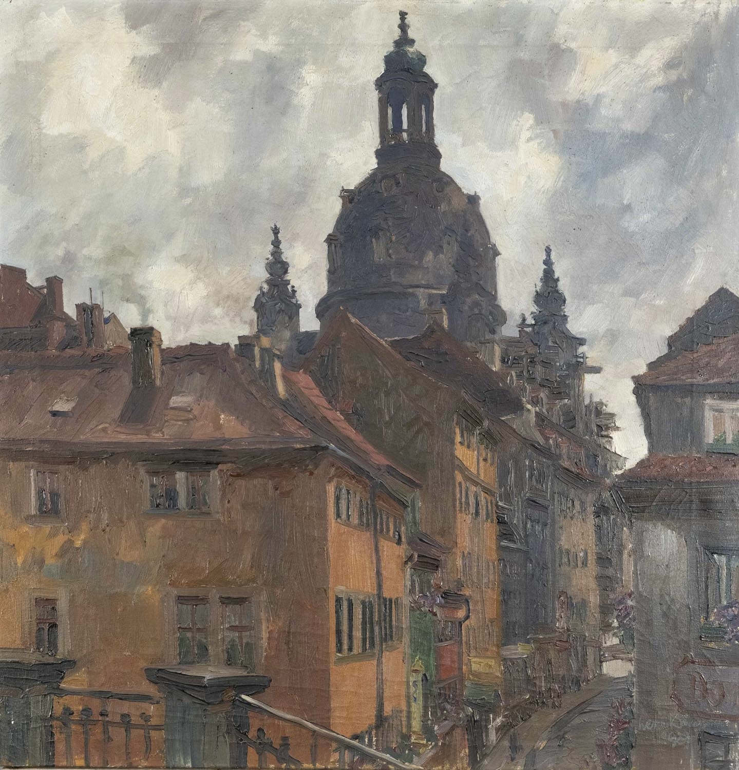Hermann Kohlmann | Dresden Kunstsalon Emil Richter. View of the Dresden ...