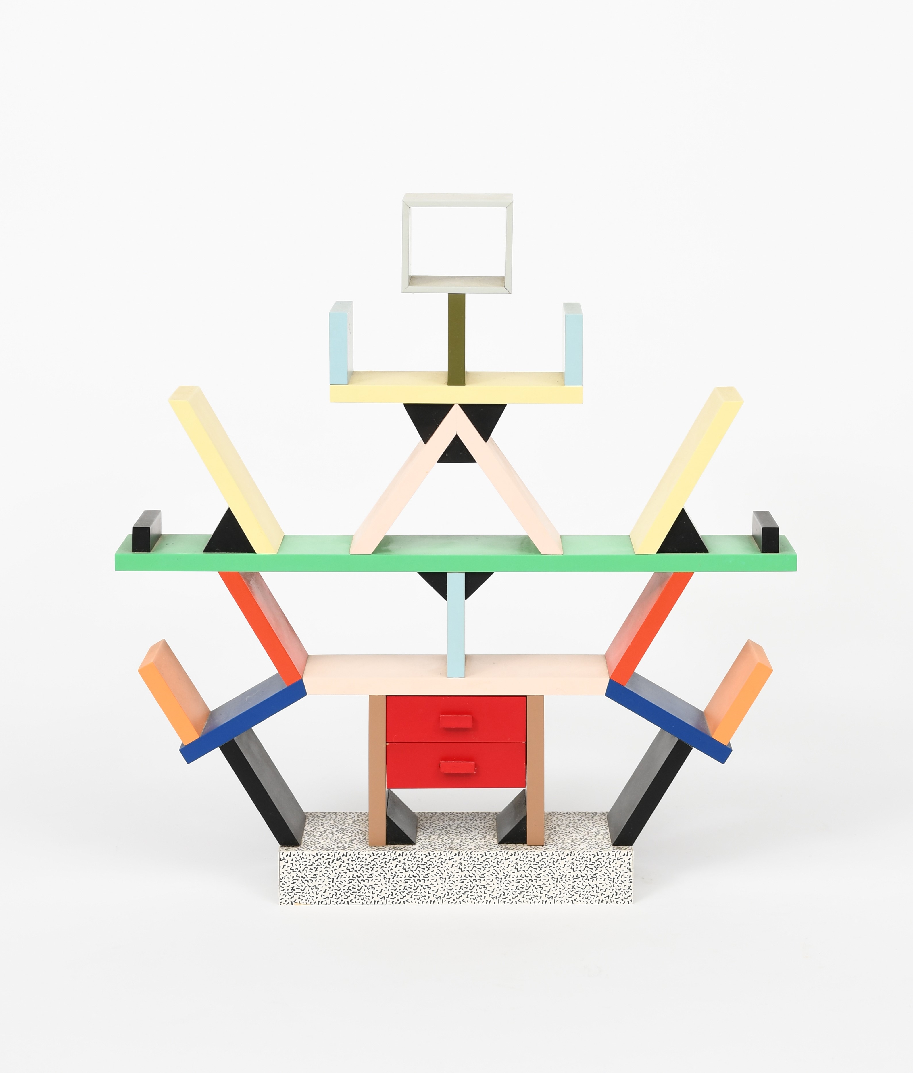 Ettore Sottsass | A Memphis Carlton limited edition miniature bookcase ...