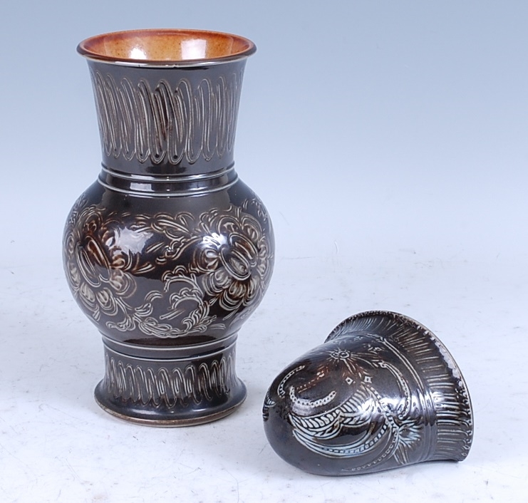 Agnete Hoy | A circa 1954 Royal Doulton Lambeth brown slip glazed vase ...