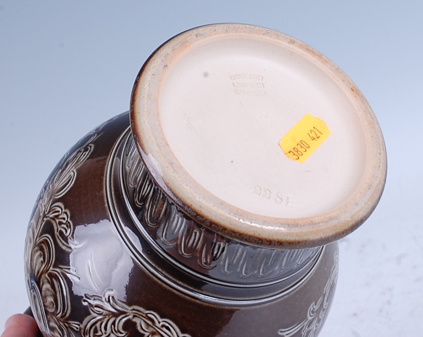 Agnete Hoy | A circa 1954 Royal Doulton Lambeth brown slip glazed vase ...