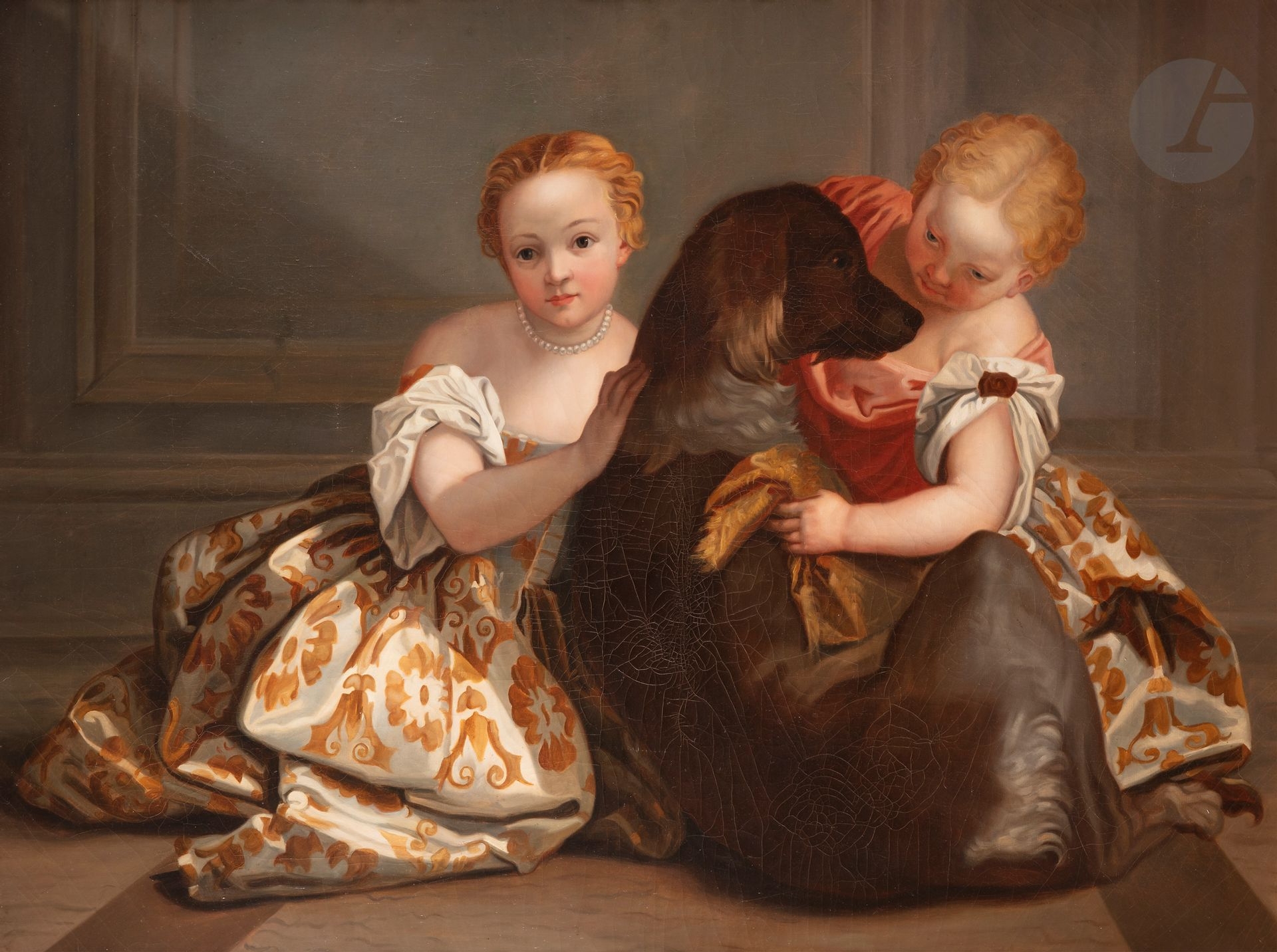 Paolo Veronese | Two girls playing with a dog | MutualArt