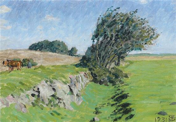Niels Skovgaard | A Summer's day in the countryside (1931) | MutualArt
