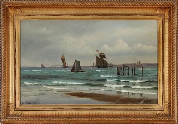 Christian Blache | Seascape with sailing ships in the Sound (1883 ...