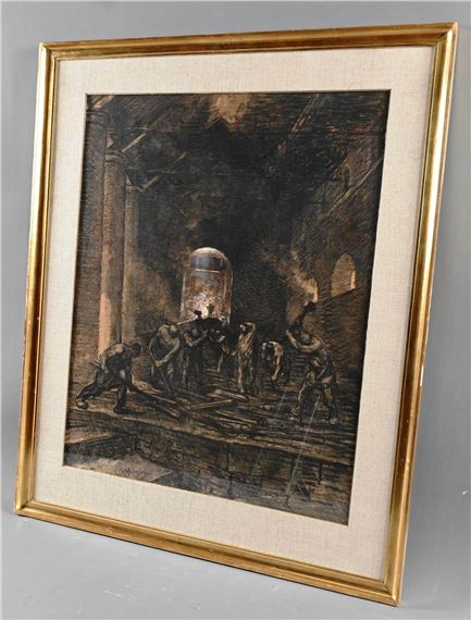 Constantin Meunier | Ouvriers à la forge | MutualArt