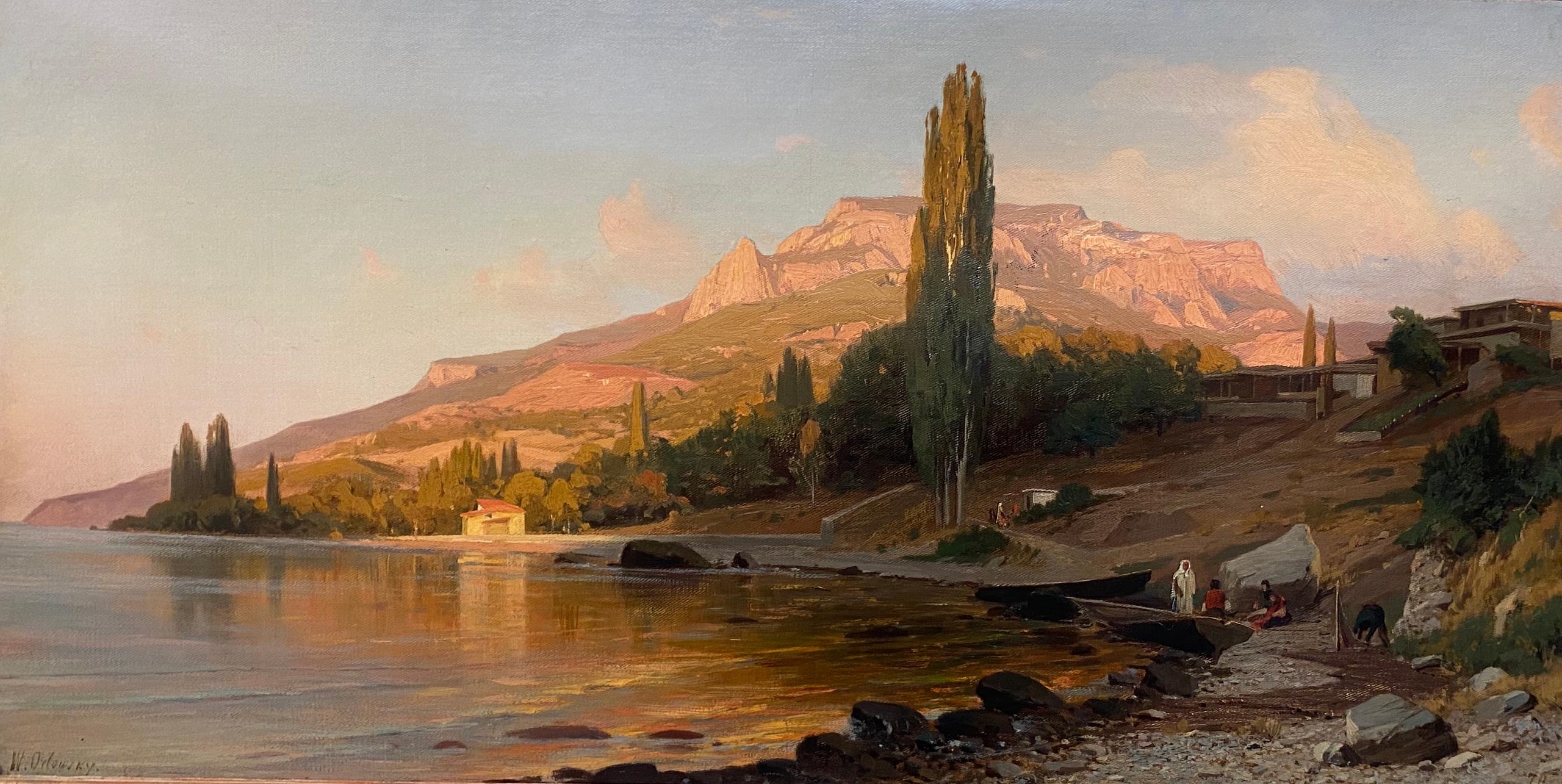 Vladimir Orlovsky | Winter Sunset (1896) | MutualArt