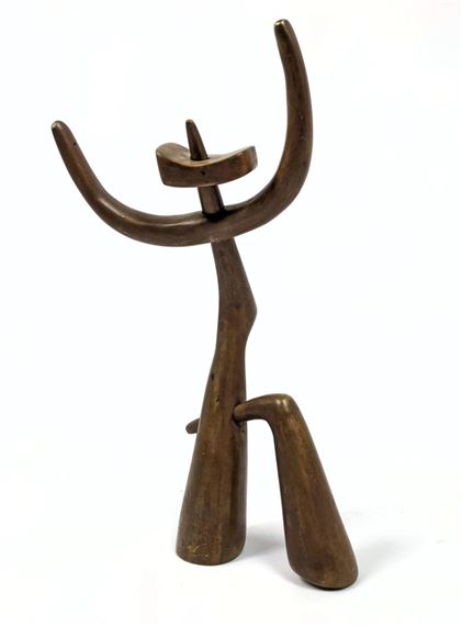 Mathias Goeritz | Signed Bronze Figural Abstract Sculpture. After Mathias Goeritz 4 Part | MutualArt