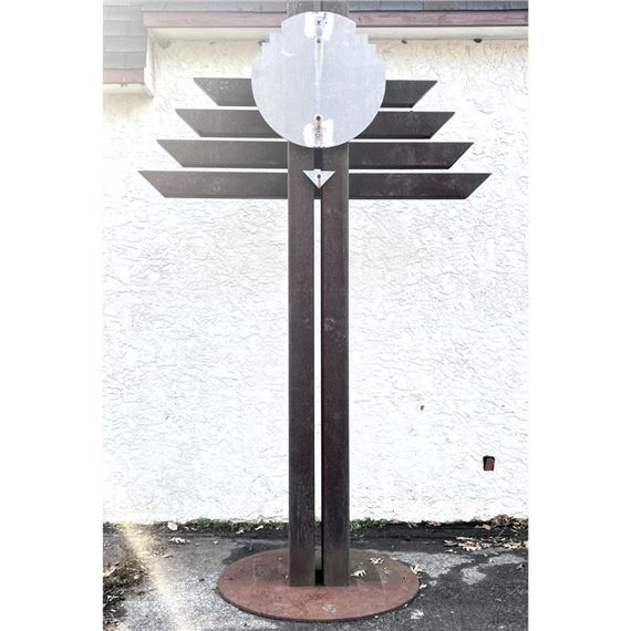Doug Coffin | 12'6 Large DOUG COFFIN Steel Totem Sculpture. Aluminum ...