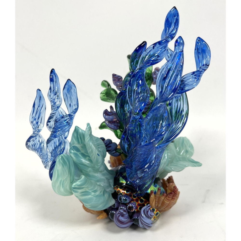 James Nowak | Signed JAMES NOWAK Art Glass Sea Life Sculpture. Colorful ...