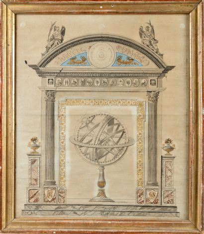 French School, 19th Century | Armillary Sphere Drawing | MutualArt