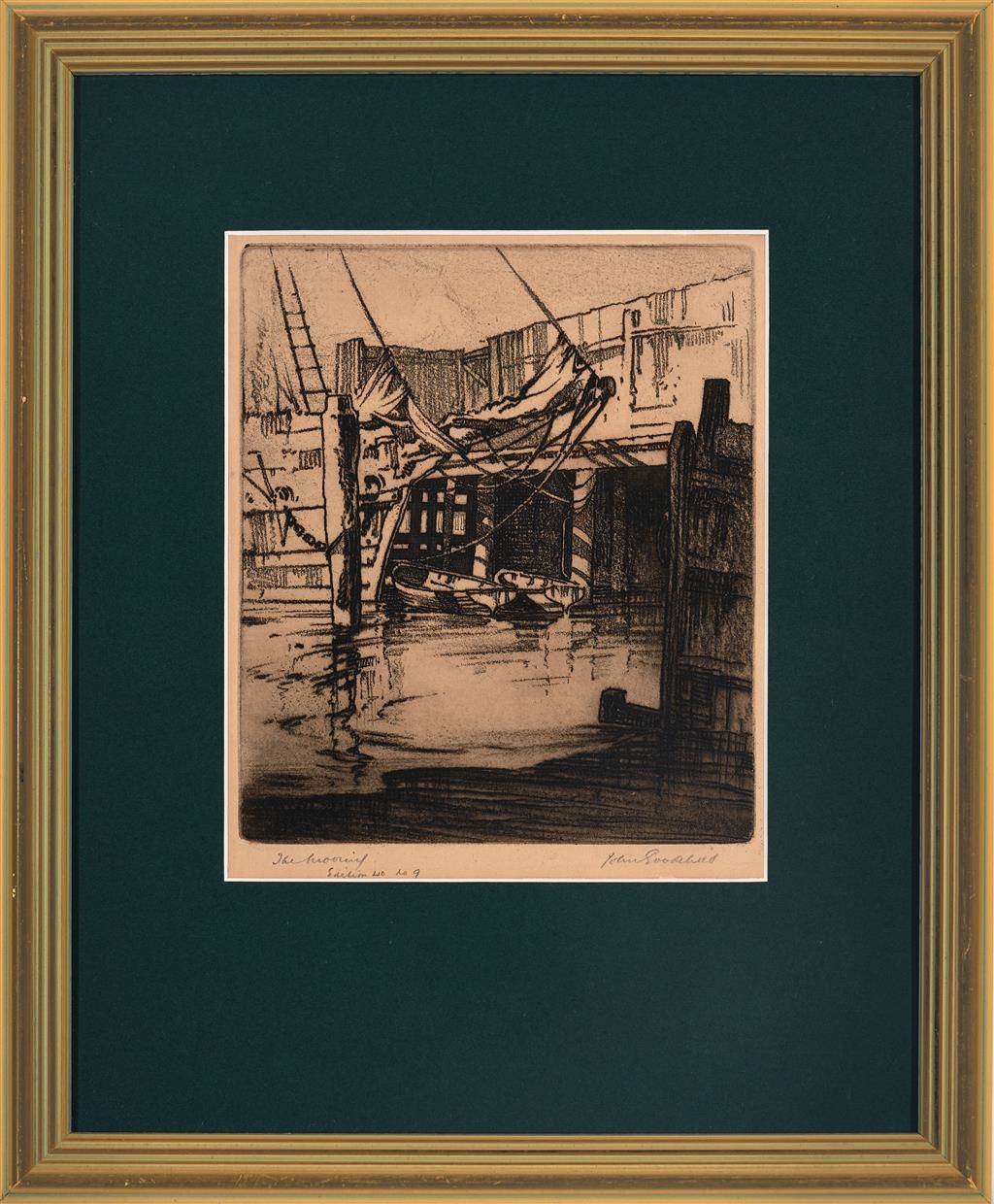 John Charles Goodchild | Moorings at Port Adelaide (1925) | MutualArt