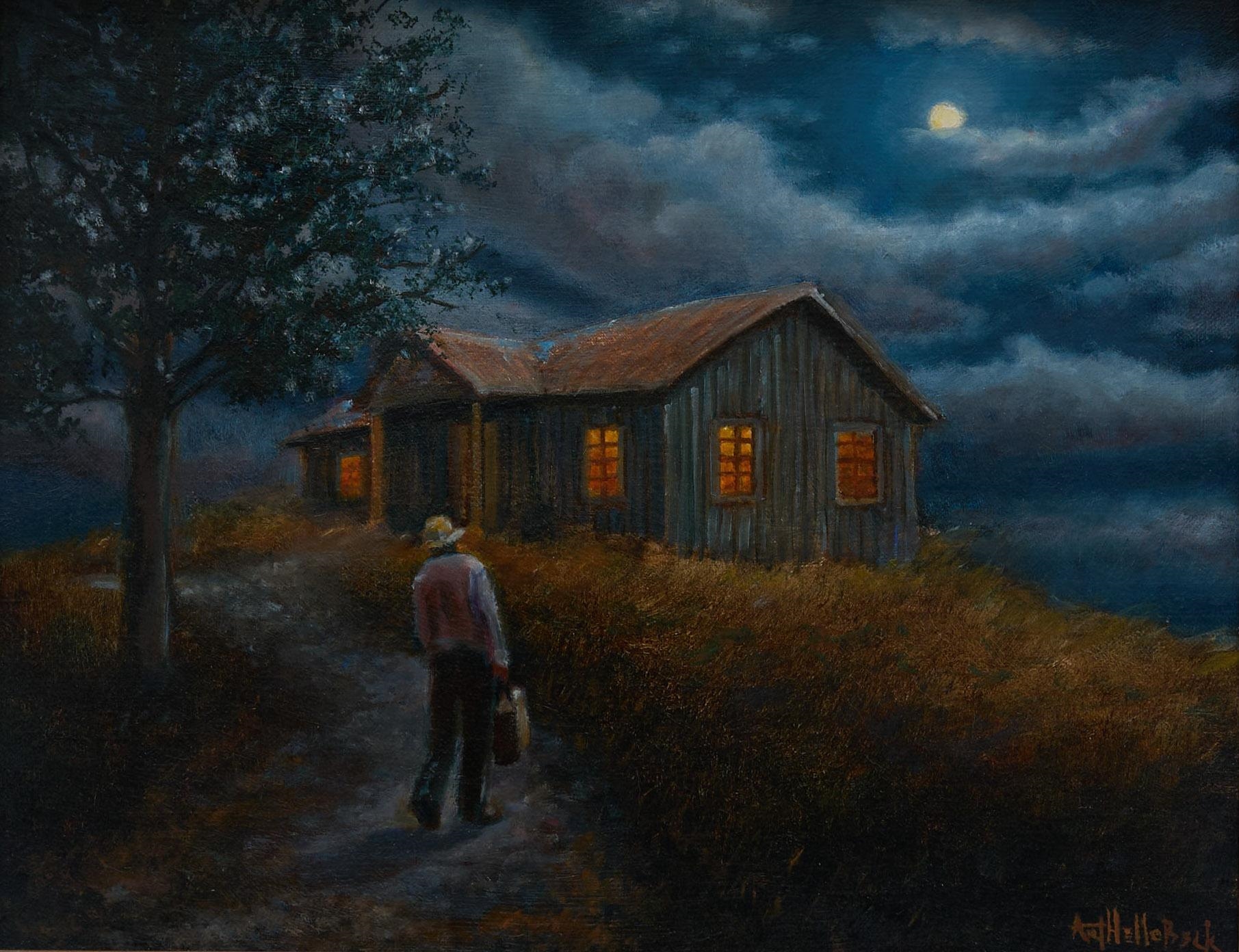 Arthello Beck Jr. | nighttime farm scene | MutualArt