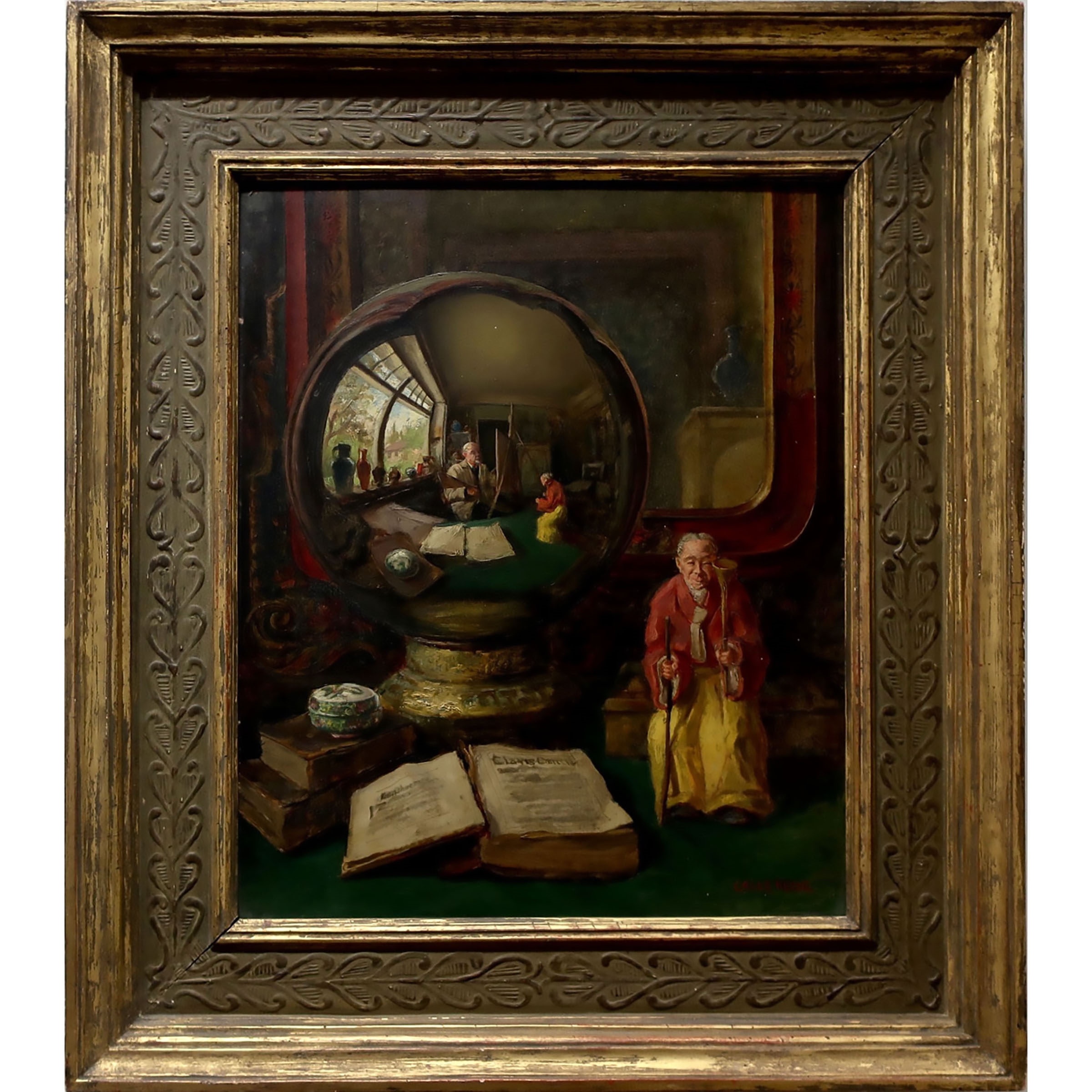 Caleb Keene | UNTITLED (REFLECTION OF THE ARTIST AT WORK) | MutualArt