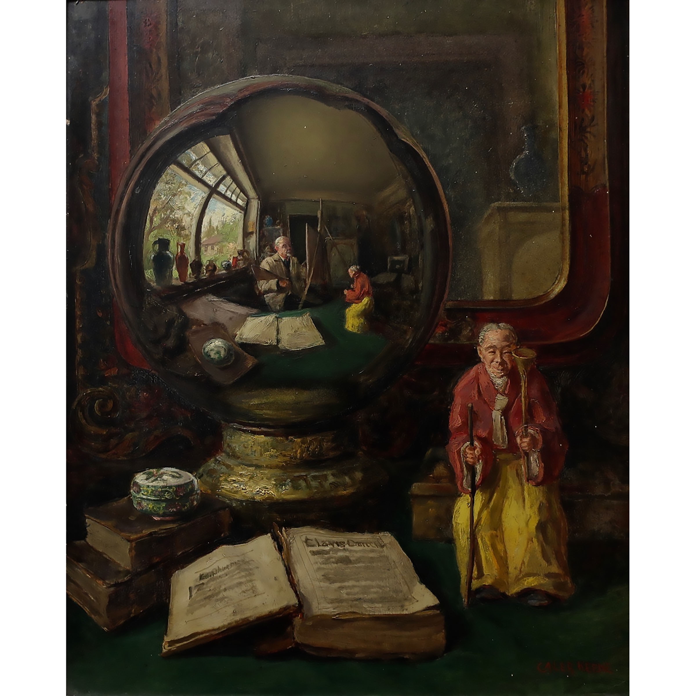 Caleb Keene | UNTITLED (REFLECTION OF THE ARTIST AT WORK) | MutualArt