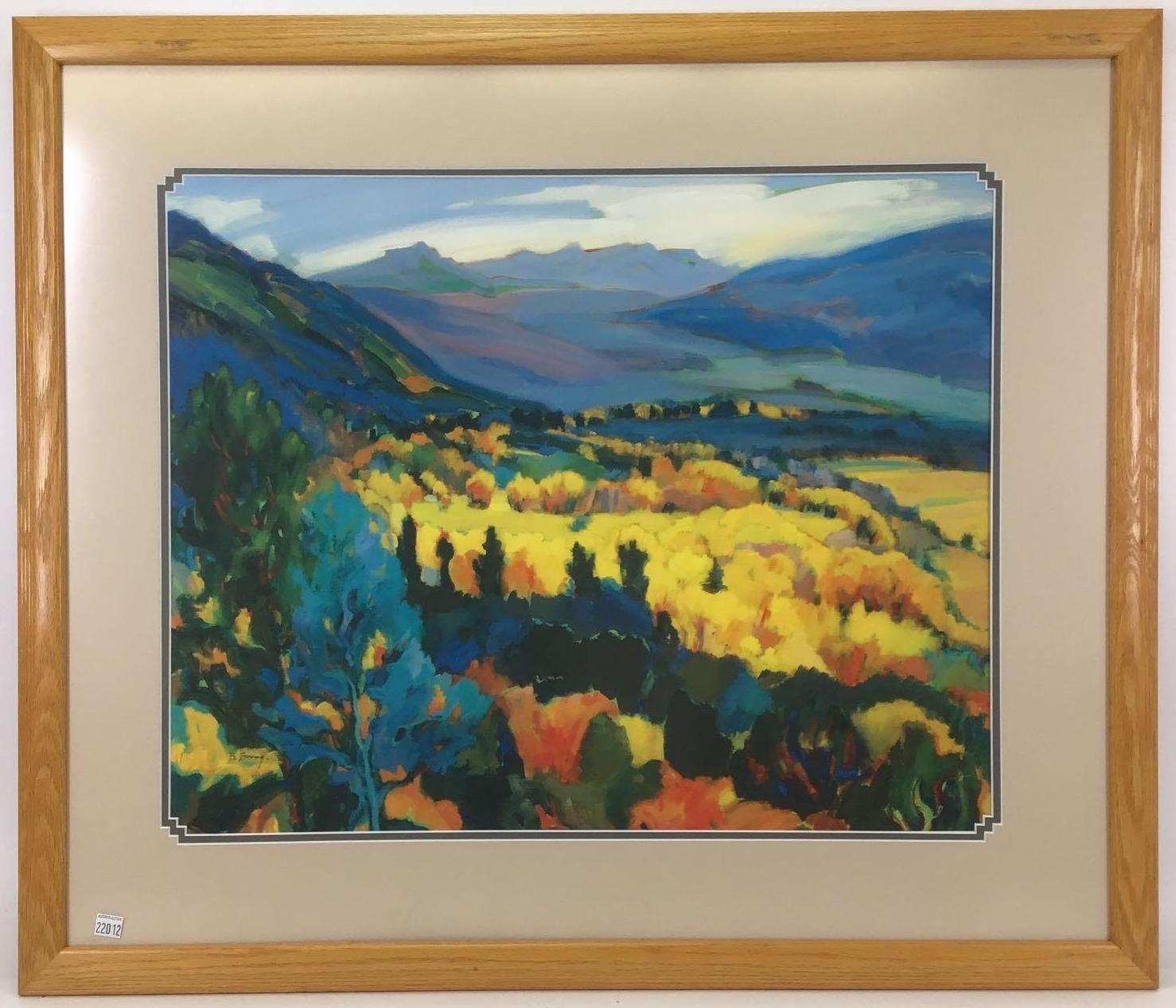 Barbara Zaring | Mountain landscape with bright yellow foreground ...
