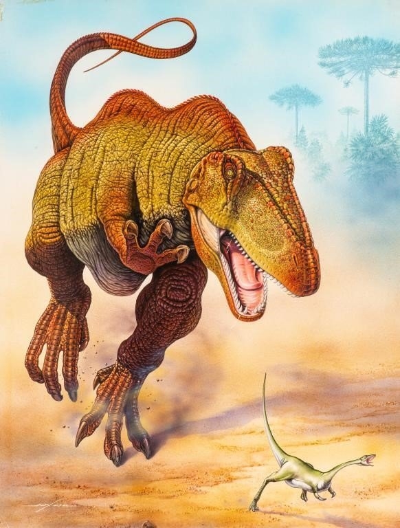 Alex Ebel | Alex Ebel Tyrannosaurus Rex Attacks Oil & Airbrush | MutualArt